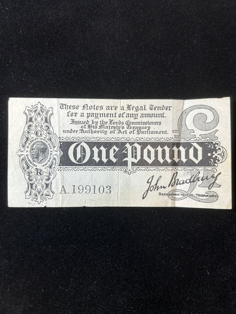 1914 One Pound Note Bradbury – pauldawsonyork